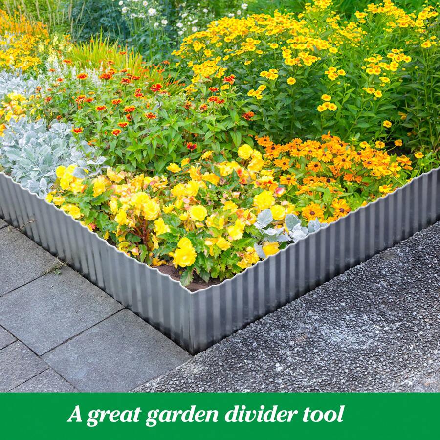 Metal Landscape Edging Border, 6 Inch X 20 FT Corrugated Metal Garden ...