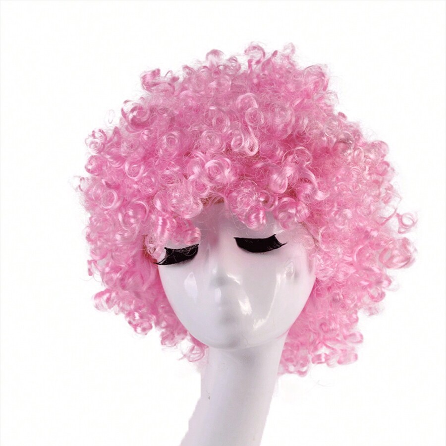 Funny Cosplay Party Wig With Colored Afro Hairstyle For Fans And ...