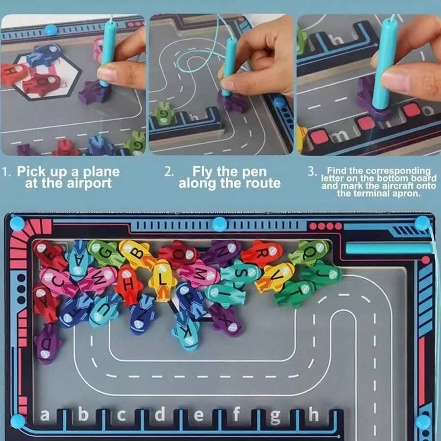 Tablero Magnético De Laberinto De Estacionamiento Del Alfabeto ...