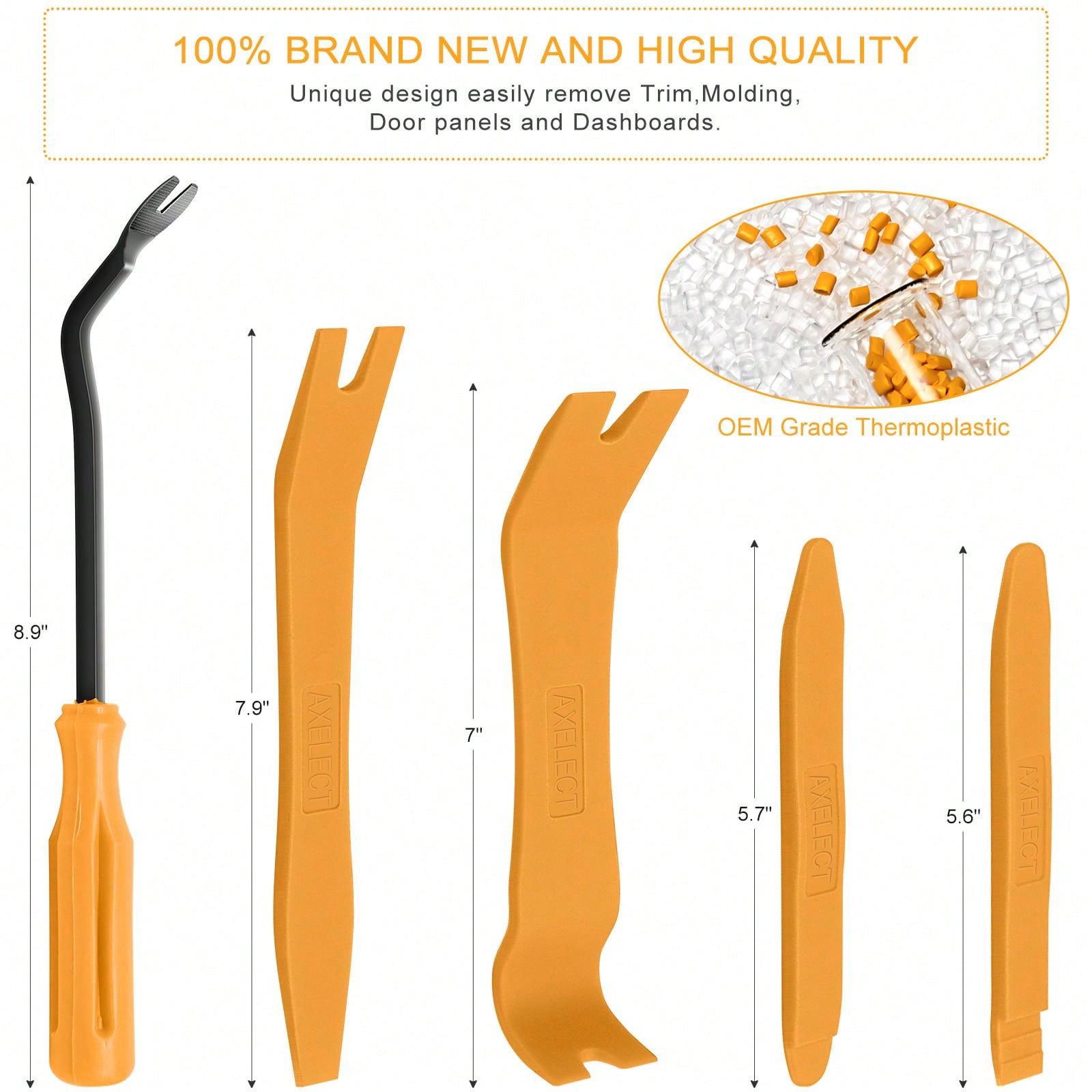 13 Pcs Auto Trim Removal Tool Kit, No Scratch Plastic Pry Tool Kit ...