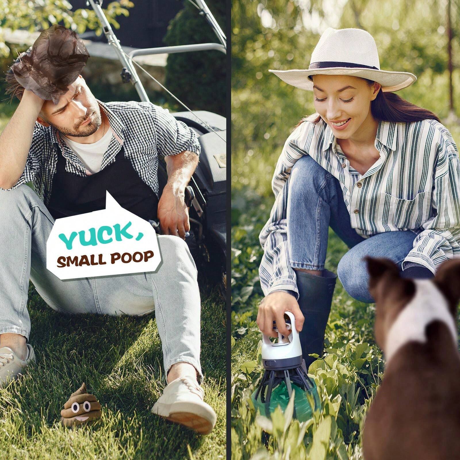 Dog Pooper Scooper, Portable 2 In 1 No Touch Poop Scooper For Small ...