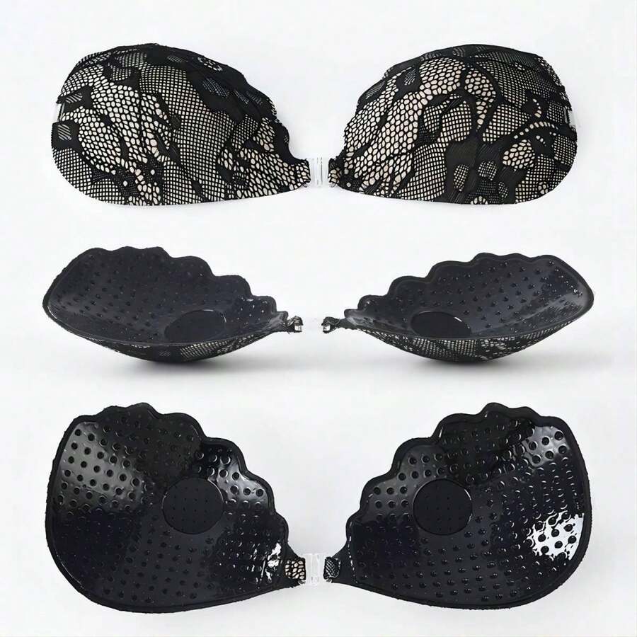 1 Pair Lace Adhesive Bra Invisible Sticky Strapless Push Up Backless ...
