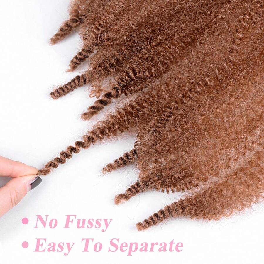 Afro Twist Hair 16 Inch 1 Packs, Springy Afro Twist Hair Pre Fluffed ...