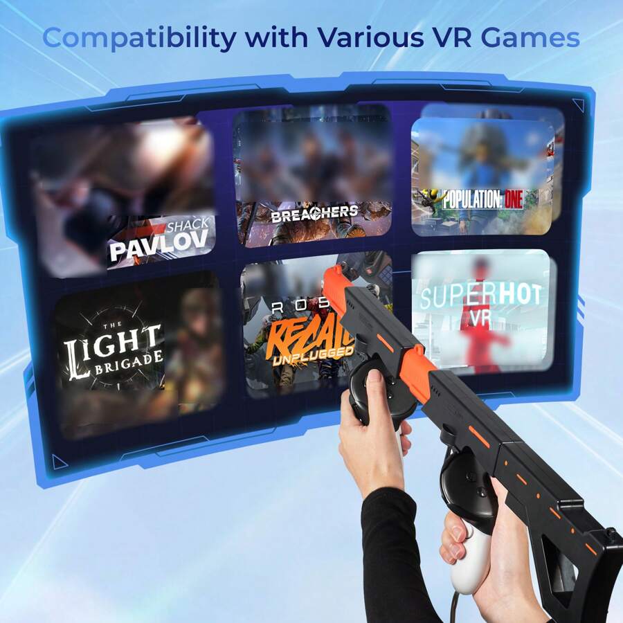 hellodigi Magnetic VR Gun Stock For Meta Quest 3, 2-In-1 Changing VR ...