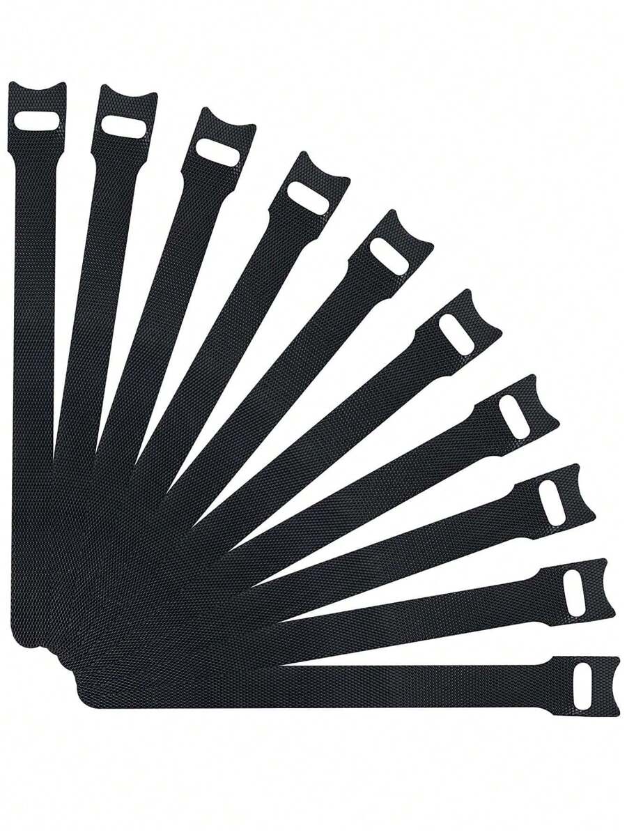 DEFINICE 50pcs/SET Reusable Cable Ties, Black Adjustable 6-Inch Cable ...