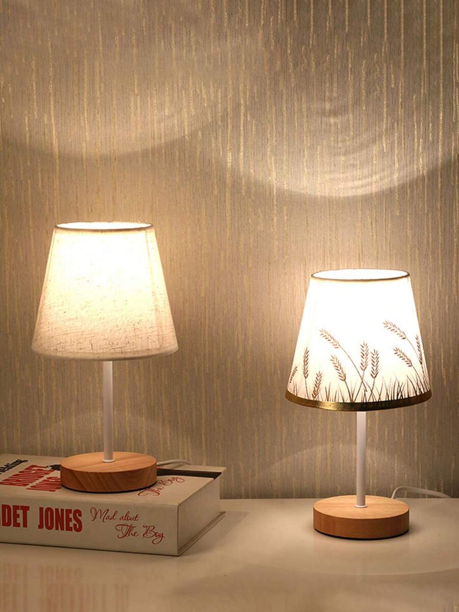 Pleated Cloth Table Lamp With Fixed Brightness, Nordic Style Decorative ...