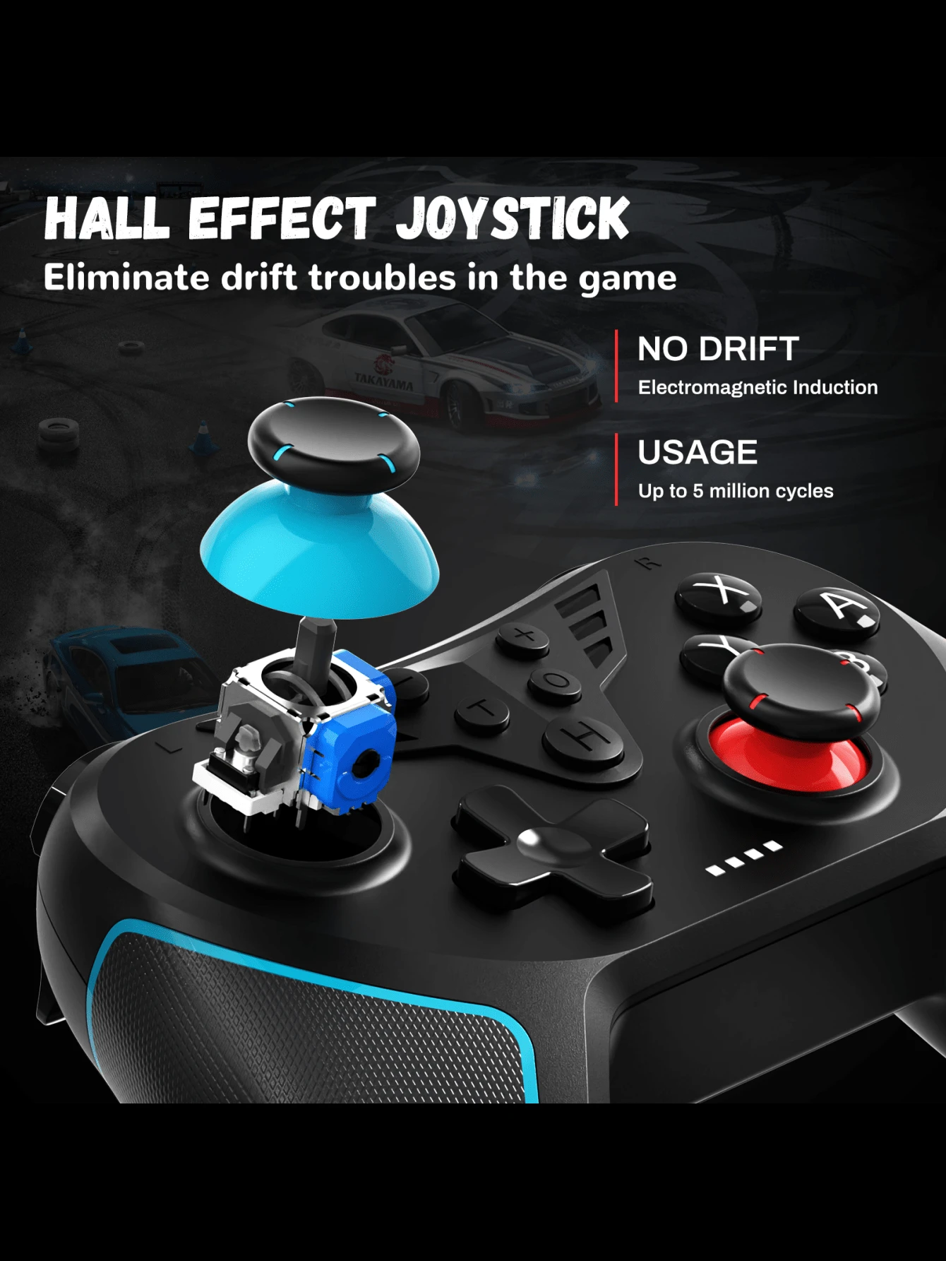 Mando de juego inalámbrico con vibración, turbo y botones programables ...