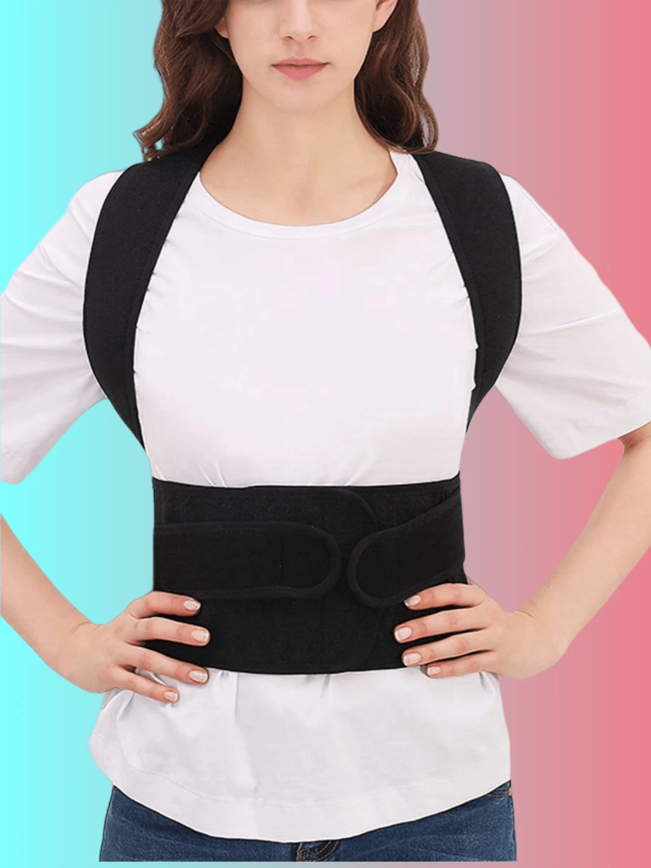 2024 Newest 1pc Reinforced Belt Lumbar Column Posture Corrector Vest ...