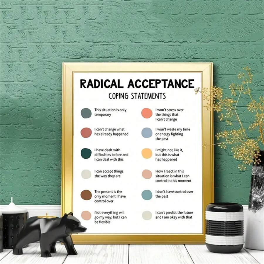 1pc Frameless Poster, Radical Acceptance Poster, Affirmations ...