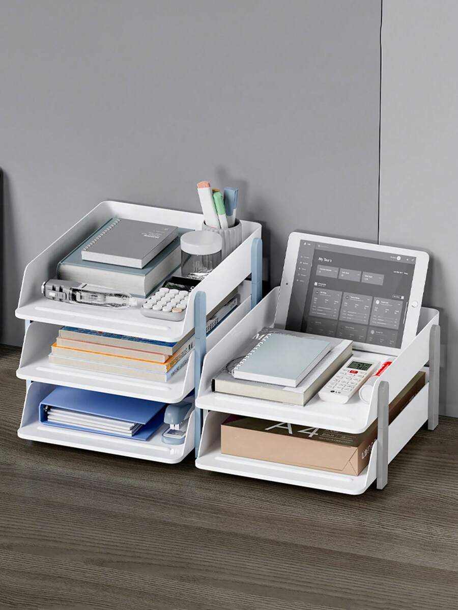 1pc Desktop Document Organizer Shelf Office Tabletop Book A4 Paper ...