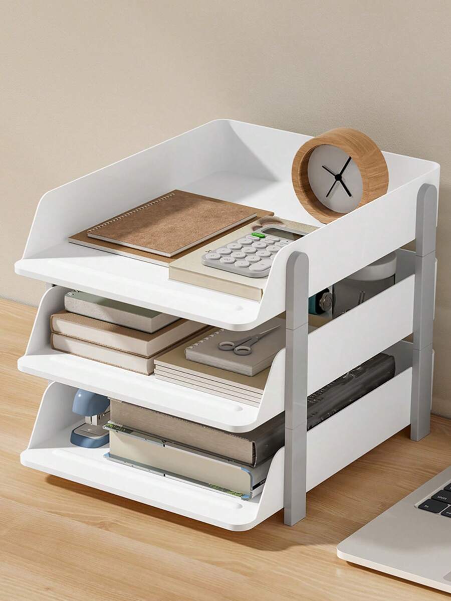 1pc Desktop Document Organizer Shelf Office Tabletop Book A4 Paper ...
