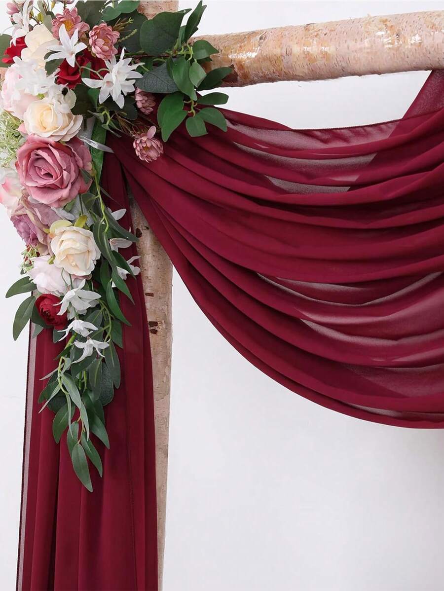 Arch Drapes 1/2 Panels 4.4 Yards Sheer Backdrop Curtains For Parties ...