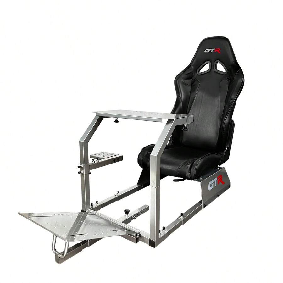 GTR Simulator GTA Model Silver Frame With Adjustable Black Leatherette ...