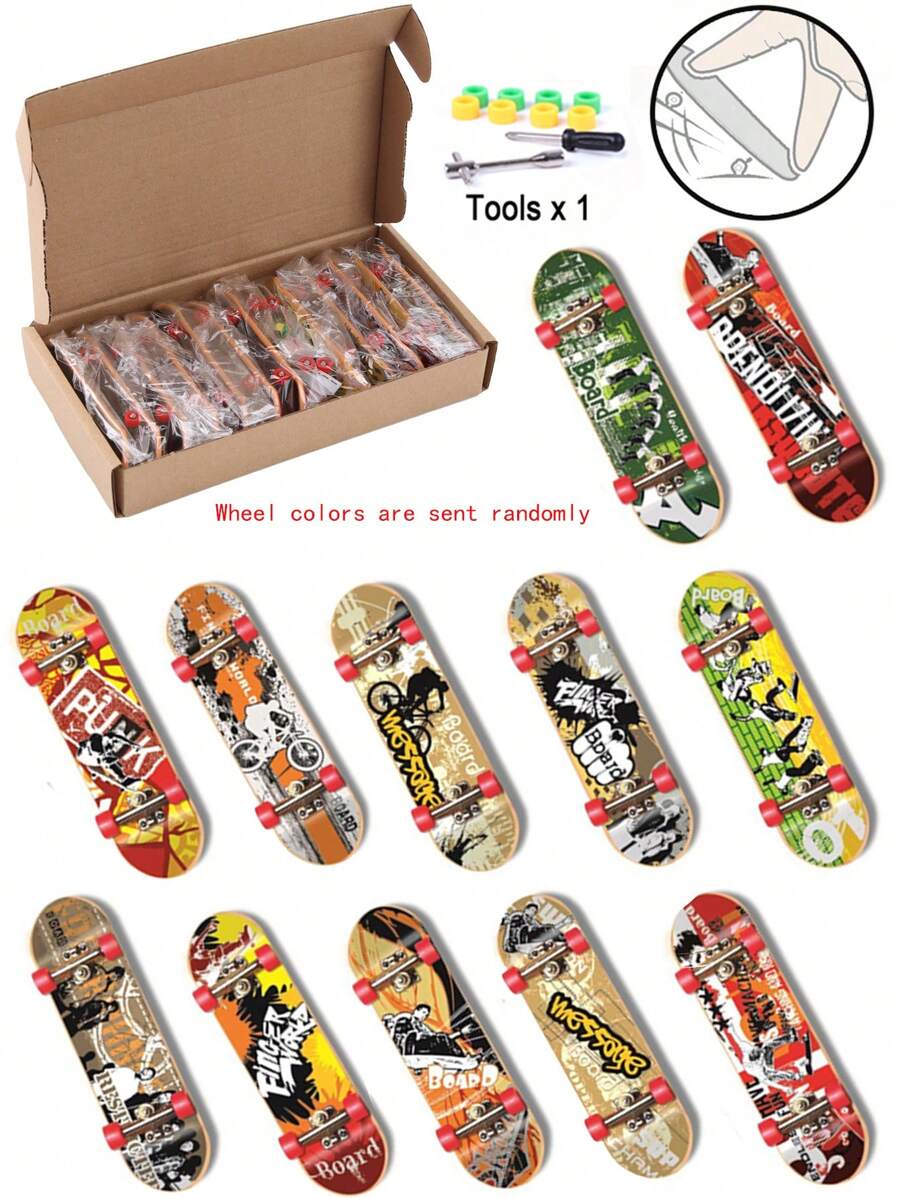 Fingertopp Leksaker 6-i-1 Finger Med Finger skateboard Kit Trappa Spår ...