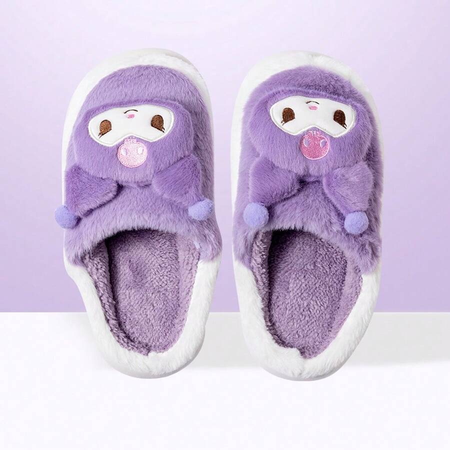 Miniso MINISO Sanrio Kuromi Adult Cartoon Śliczne pluszowe kapcie ...