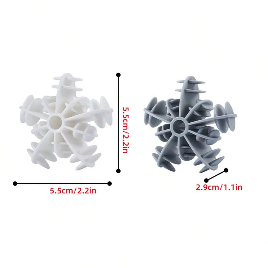 2/4/6pcs Silicone Snowflake Shaped Laundry Balls For Stain Removal ...