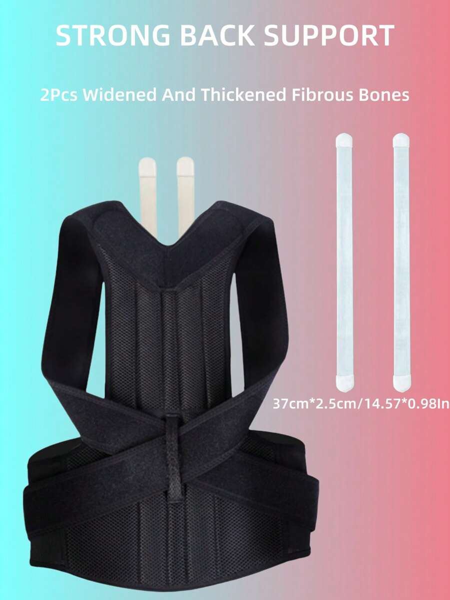 2024 Newest 1pc Reinforced Belt Lumbar Column Posture Corrector Vest ...