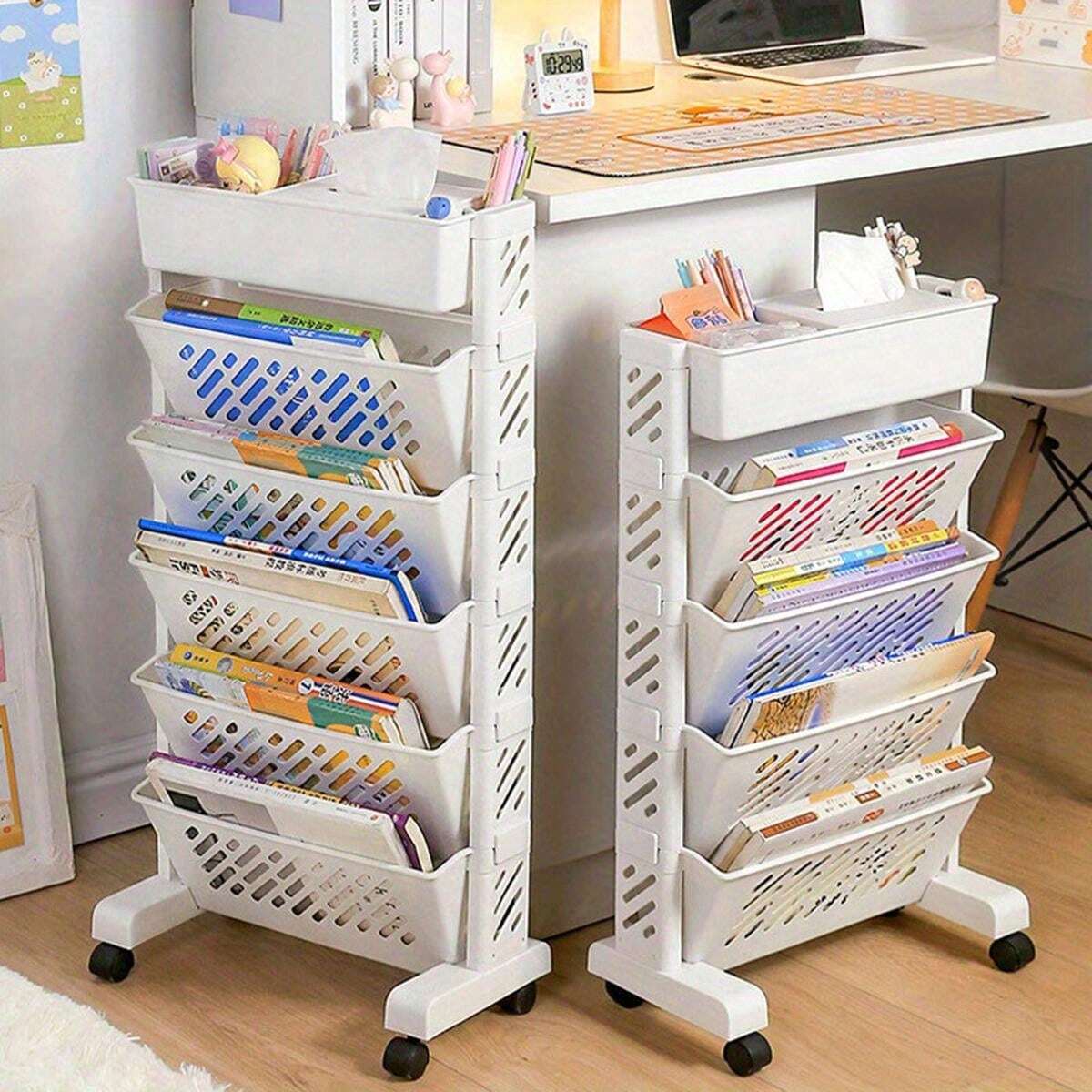 Portable Book & Magazine Rack For Home, Classroom, Office Desk ...