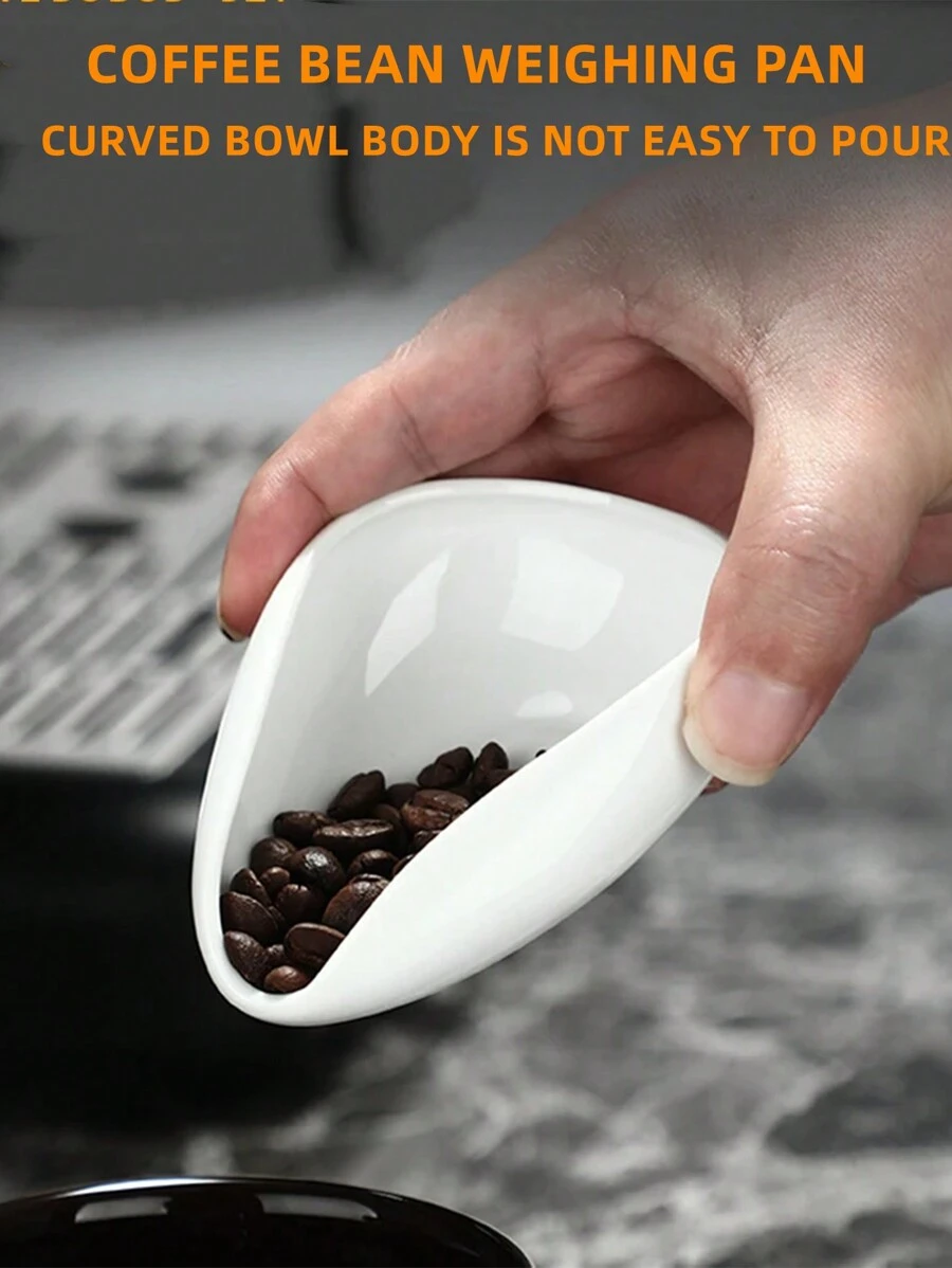 1PC Coffee Beans Dose Trays Pure White Pottery Teaspoon Tea Separator ...