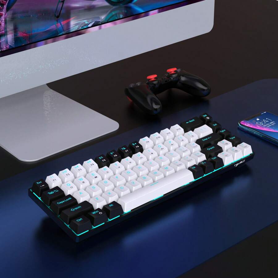 HXSJ 68 Key Mechanical Keyboard Axis Can Be Replaced, Two-Color ...