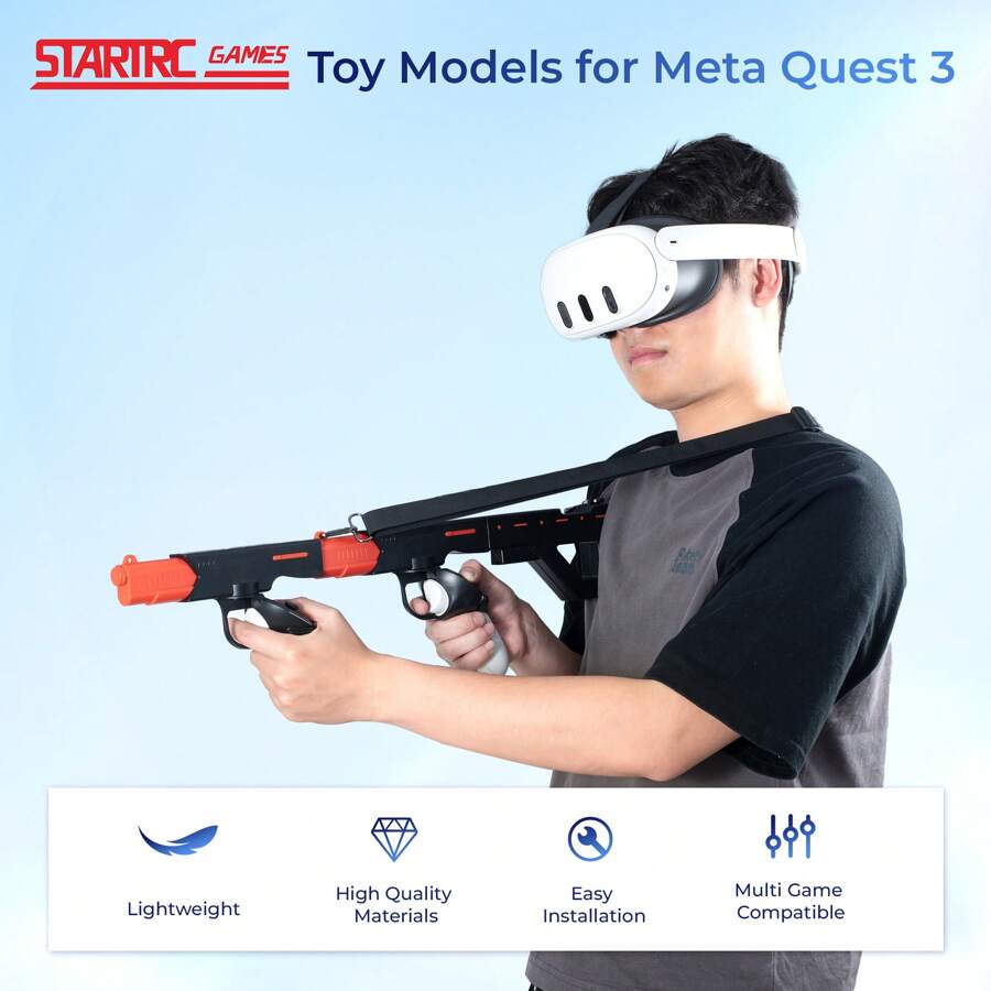 hellodigi Magnetic VR Gun Stock For Meta Quest 3 And For Meta Quest 3S ...
