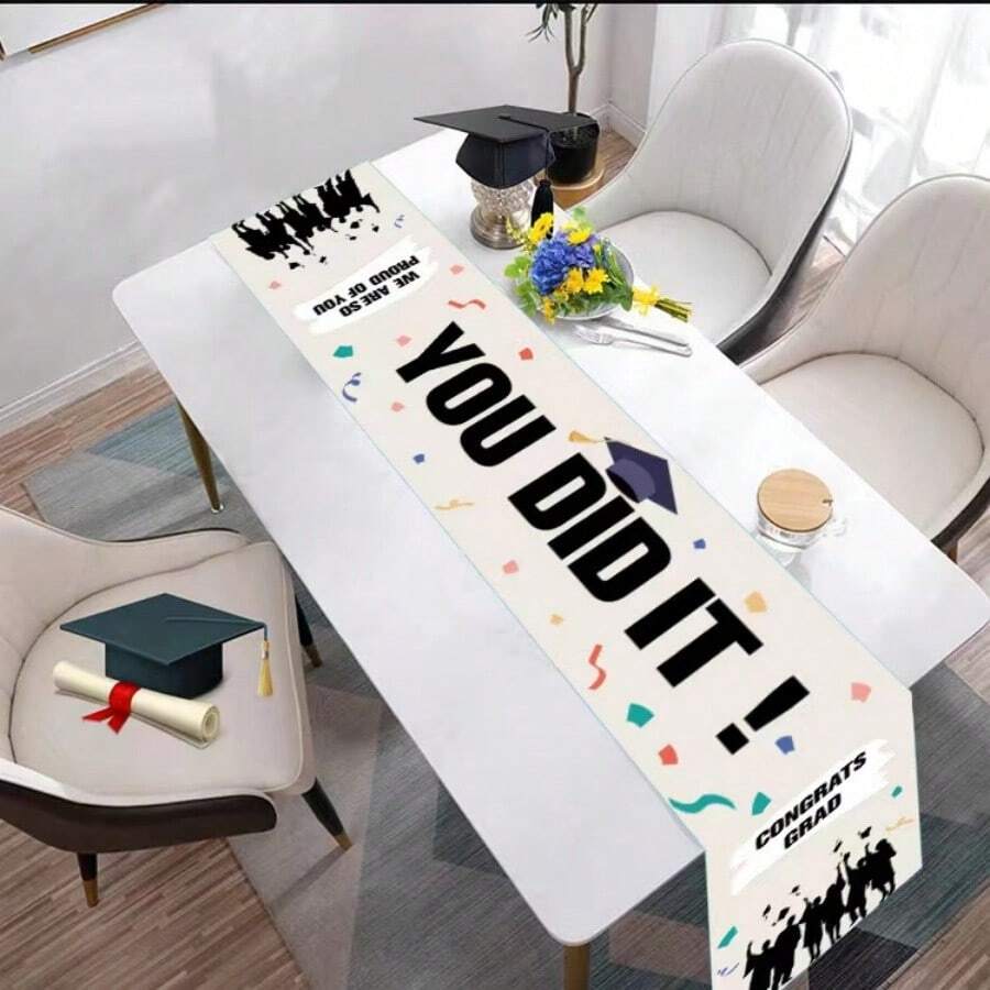 1pc Graduation Party Table Runner Class Of 2024 Congrats Grad Table ...