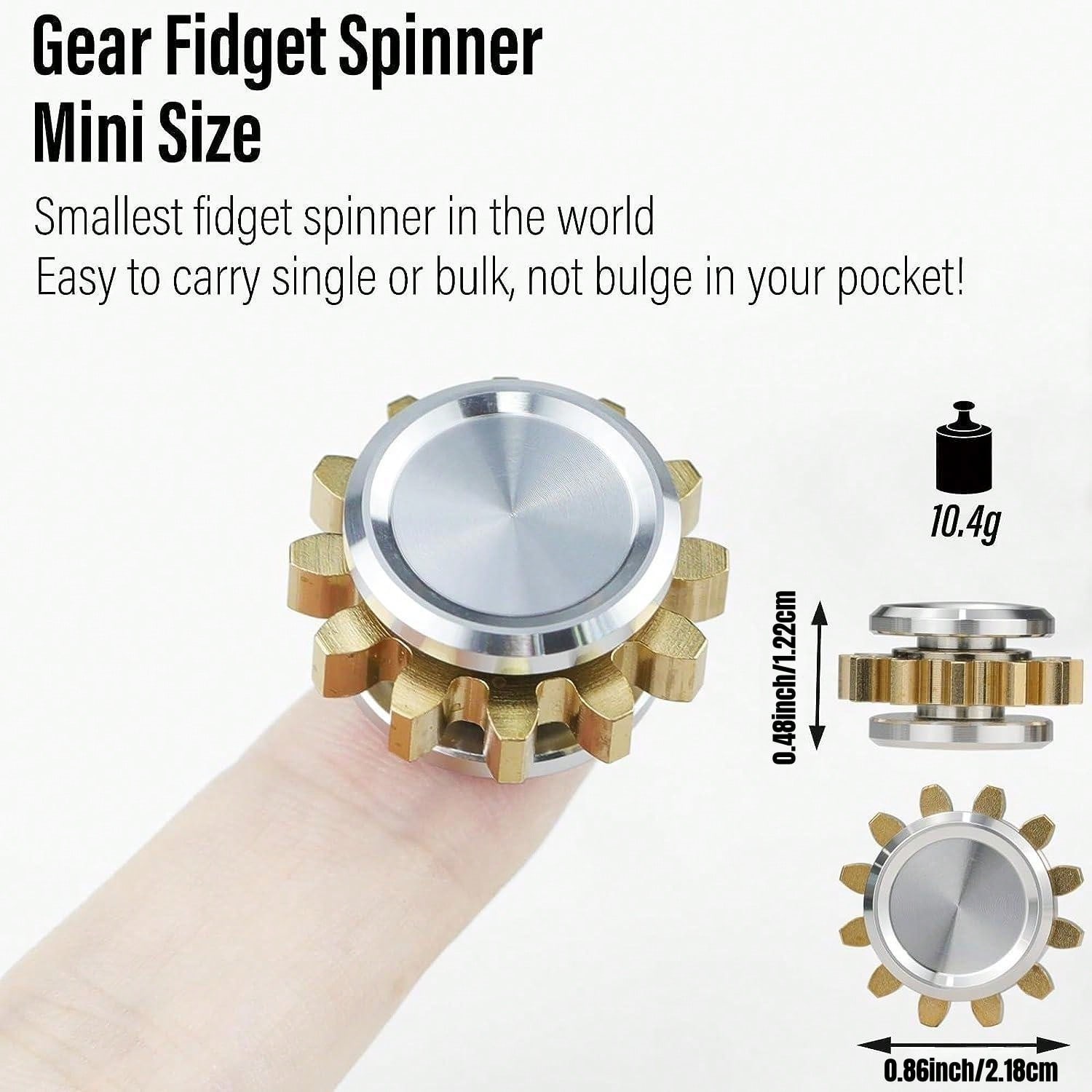 3 Pcs EDC Toys,Copper Gears Linkage Toys, Mini Small Metal Spinners ...