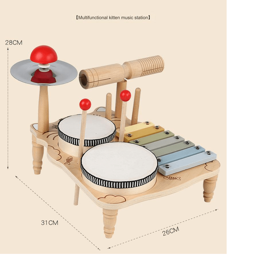 Wooden Early Education Percussion Musical Table For Beginners, Kids ...