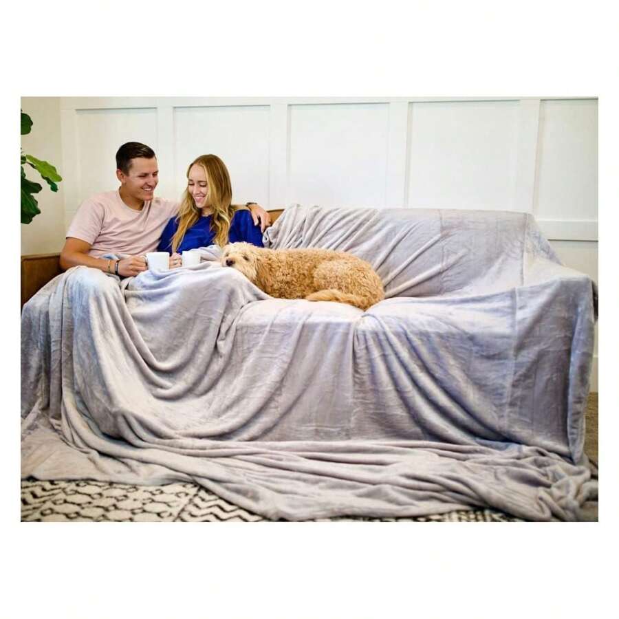 The Giant 10x10 Blanket - 120x120 Inch Oversized Soft Flannel Fleece ...