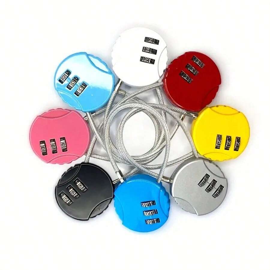 Colored Password Lock 3 Digit Combination Padlock Code Lock With Wire ...