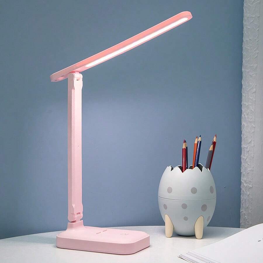 1pc Pink Desk Lamp 2024 New Student-Specific Eye-Care Led Chargeable ...