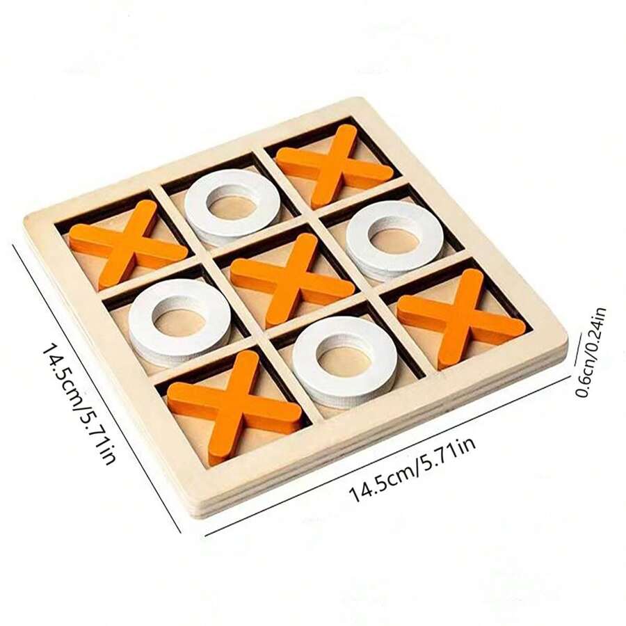 Wooden Tic Tac Toe Board Game, Logic Thinking Skill Training, 2 Players ...