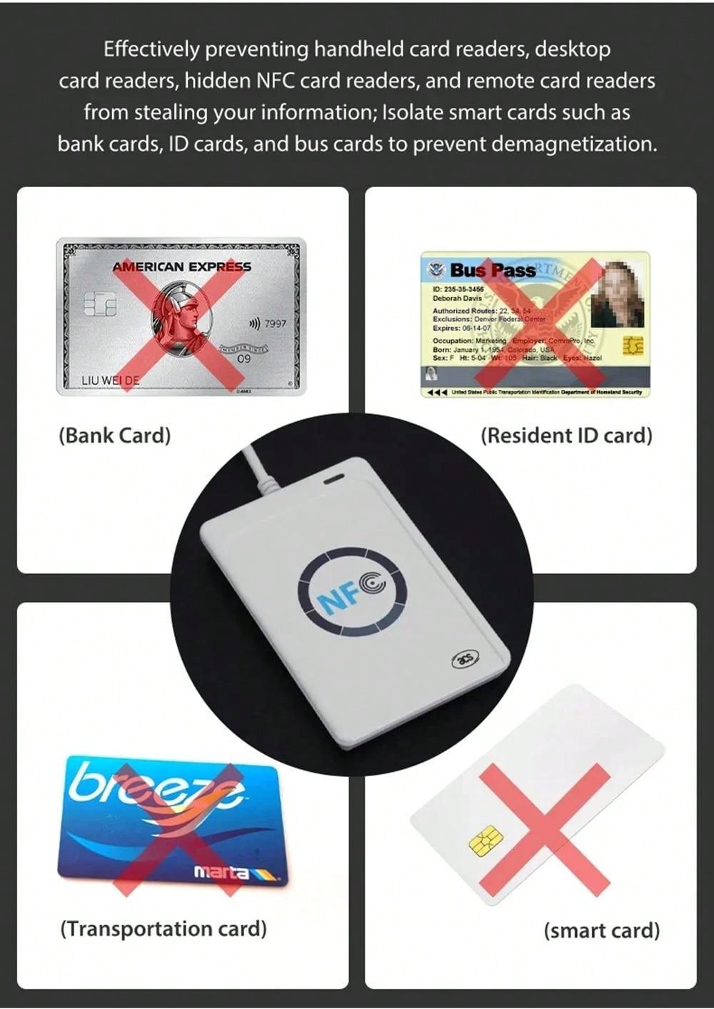 10pcs Anti-Scan Card Sleeve Anti-Magnetic Anti-Theft Anti RFID/NFC ...