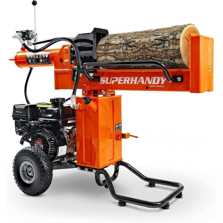 SuperHandy Portable Gas-Powered Log Splitter - 7HP, 209CC, 25 Ton - 16 ...