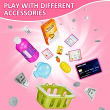 QDragon Kids Cash Register Toy Playset With Real Calculator, Toddler ...