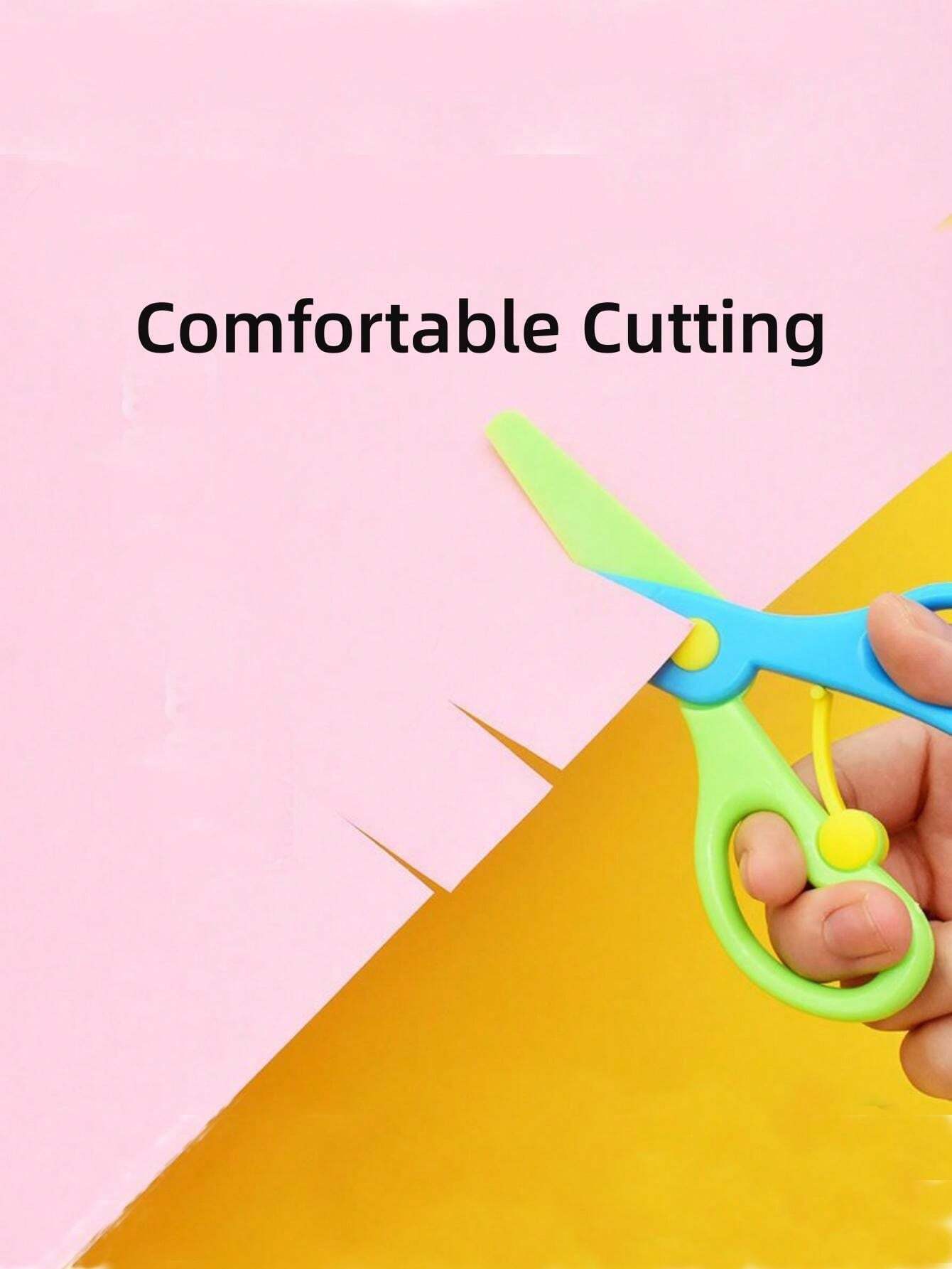 Office Safety Scissors, Hand Paper Cutting Scissors, Anti-Pinch Elastic ...