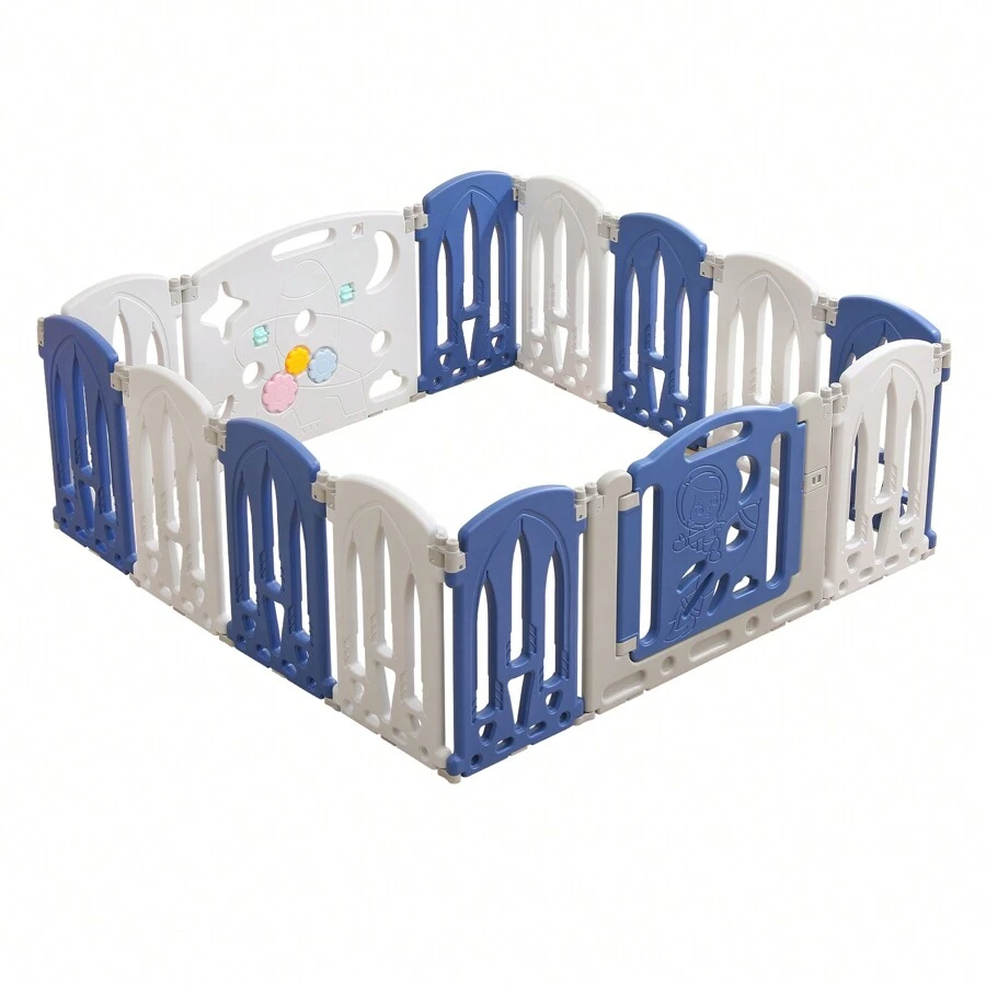 CEEDIR Safety Gate Playpen Crawling Gate Baby Barrier Playpen Foldable ...
