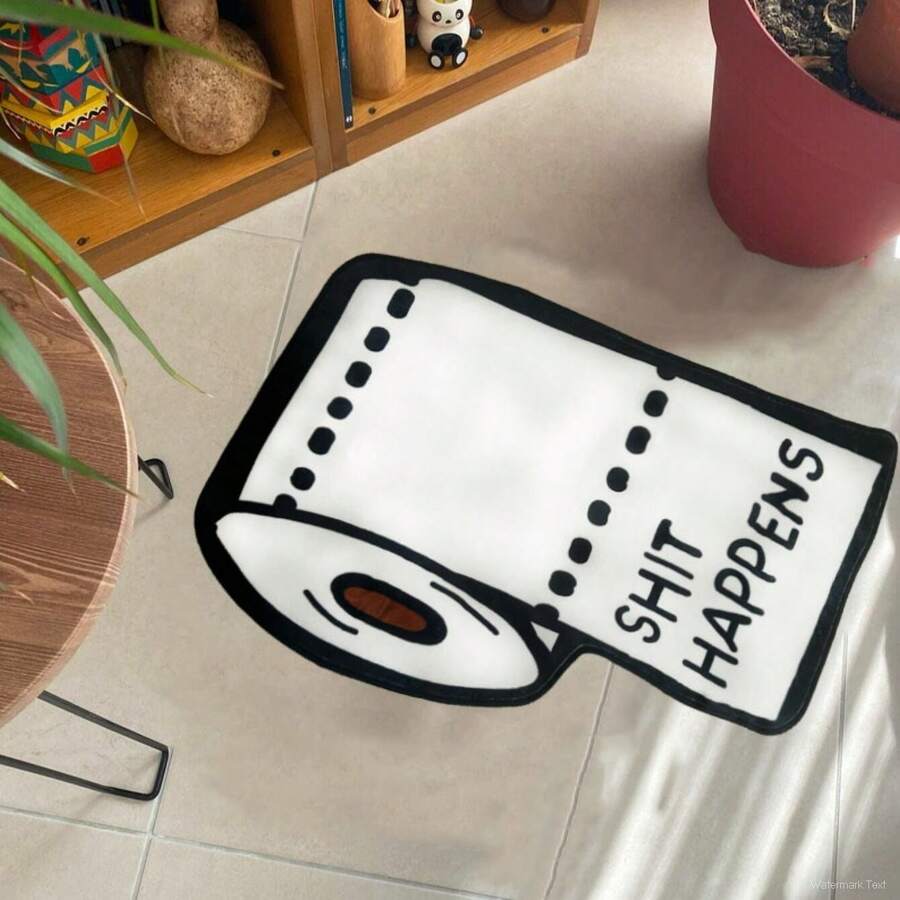 Whimsical Bathroom Mat, Funny Poop Design, Soft And Comfortable Rug For ...