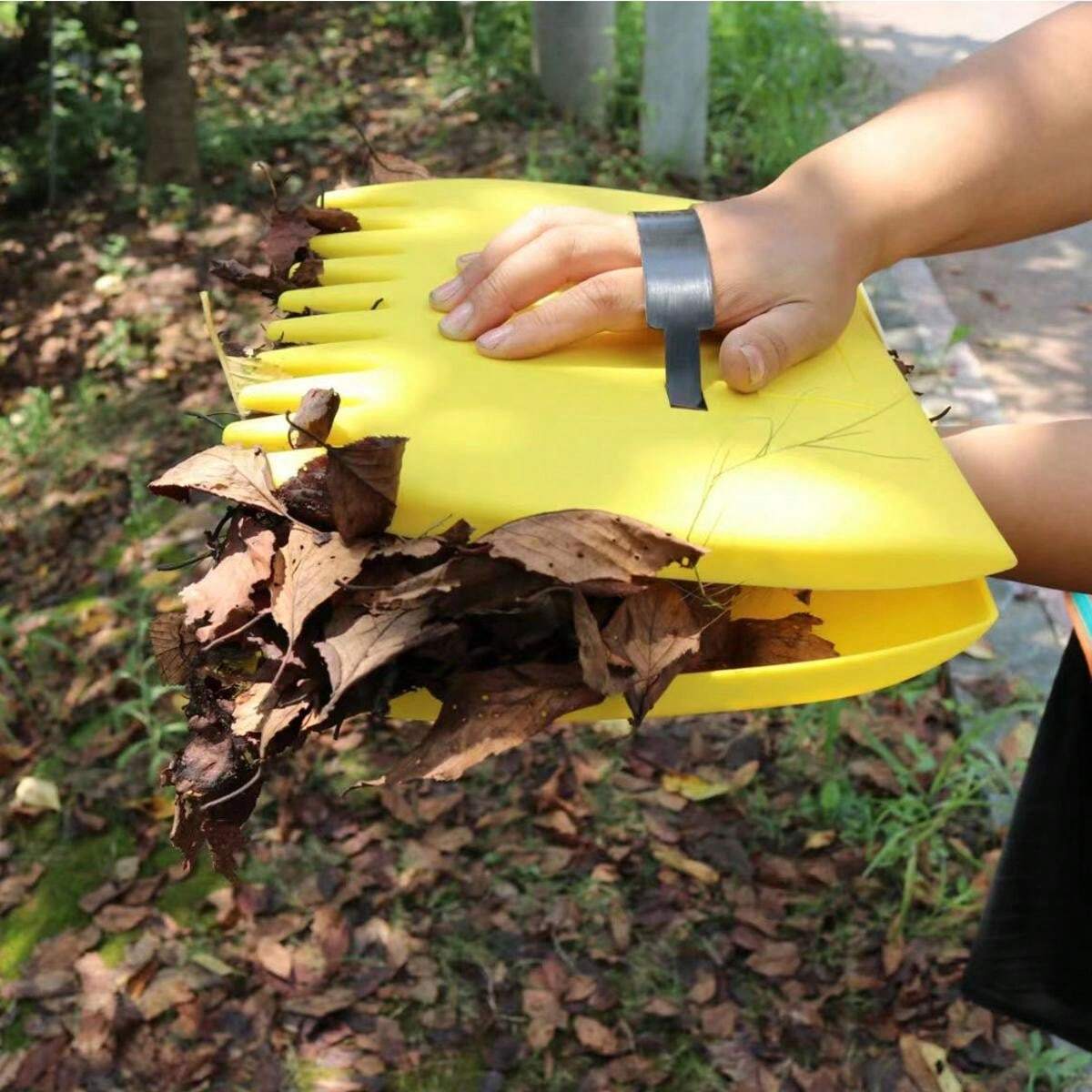 1 Pair Outdoor Fallen Leaf Collector Rake, Plastic Garden Leaf Rake ...