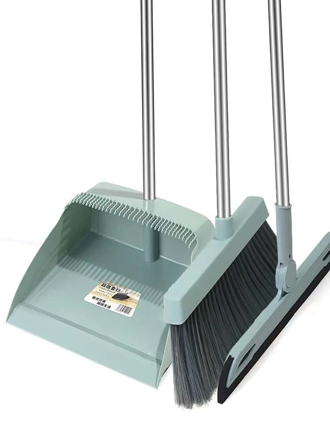 1pc Broom Dustpan Comb Set & Soft Bristle Broom With Foldable Handle ...