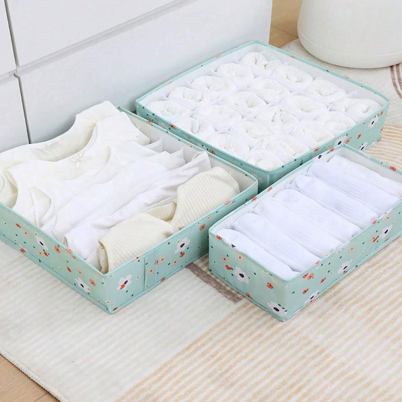 Clothes Storage Box Organizer For Underwear With Multiple Compartments ...