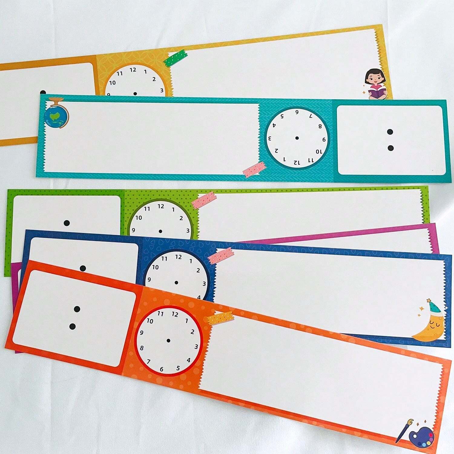 12 Pcs Daily Routines Schedule Cards, Schedule Pocket Chart Add-Ons ...