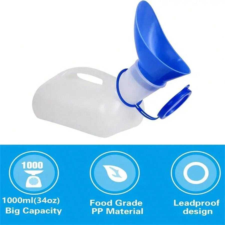 1pc Portable Urinal, Travel Urinal Bottle With Funnel, Camping Urinal ...