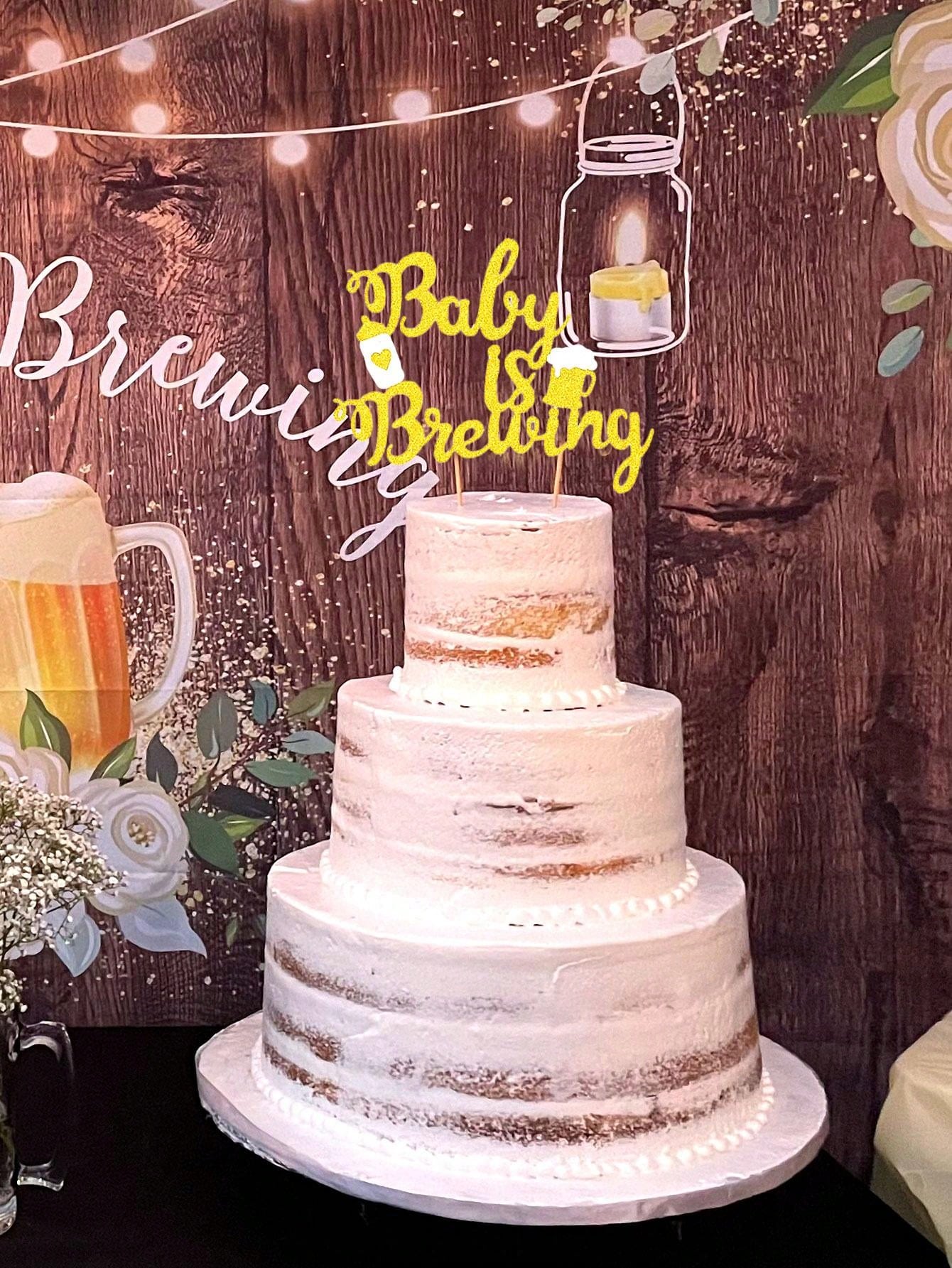 LaVenty Baby Is Brewing Cake Topper Baby Is Brewing Baby Shower Cupcake ...