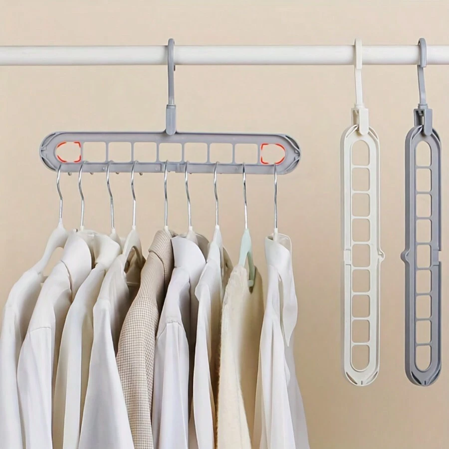 1pc Multifunctional Magic Closet Hanger Rack With 9 Holes, Creative ...
