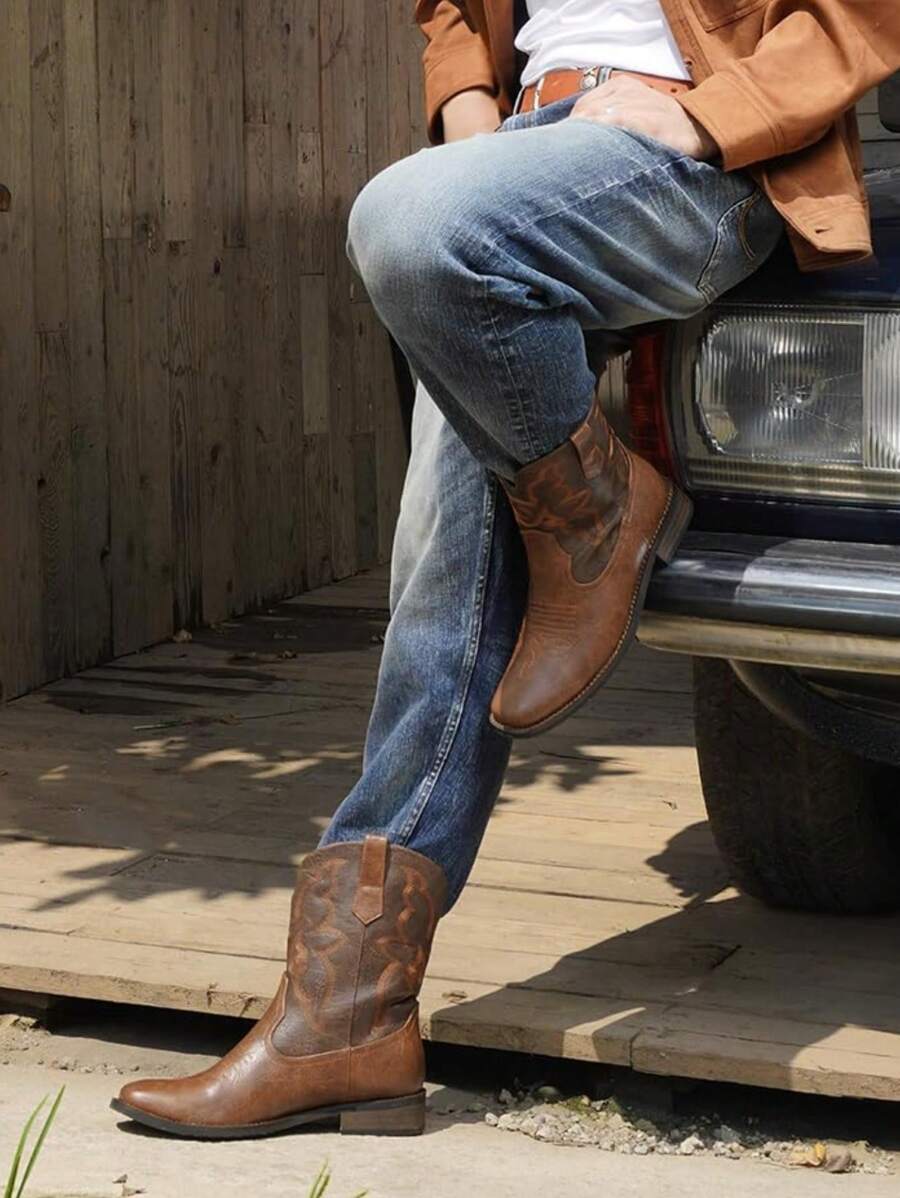 Cowboy Boots For Men - Western Boot Men's Cowboy Boots With Square Toe ...