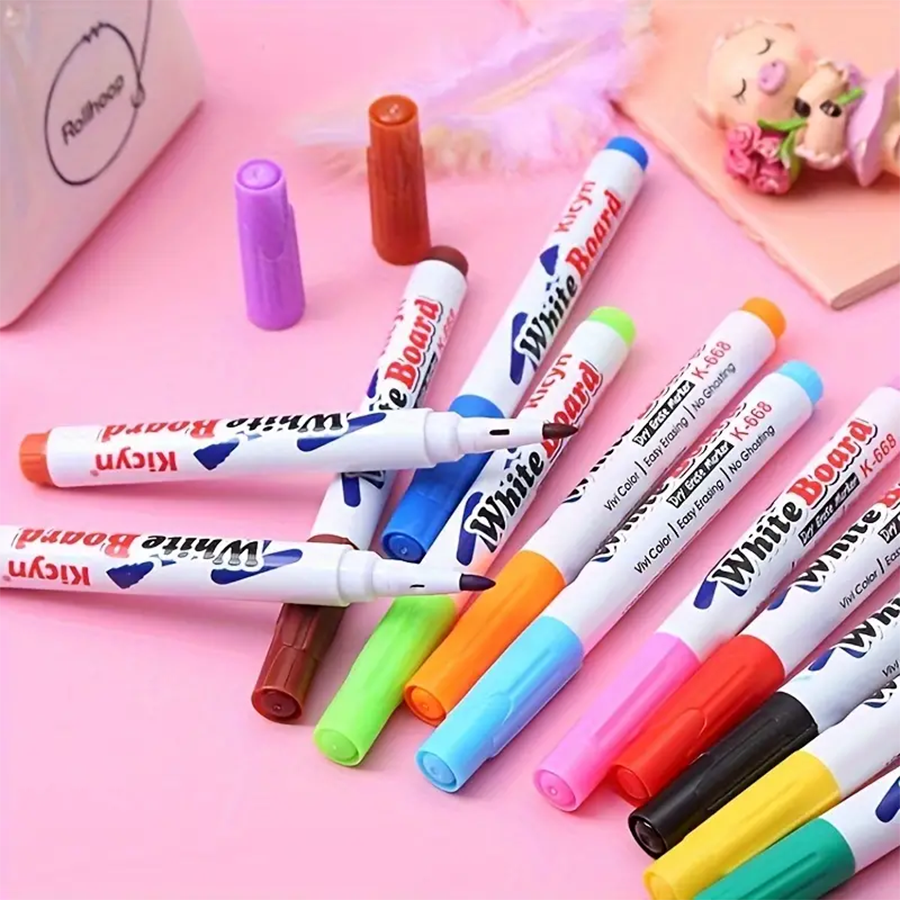 12pcs Magic Water Drawing Pens For Kids, Colorful Floating Pens That ...