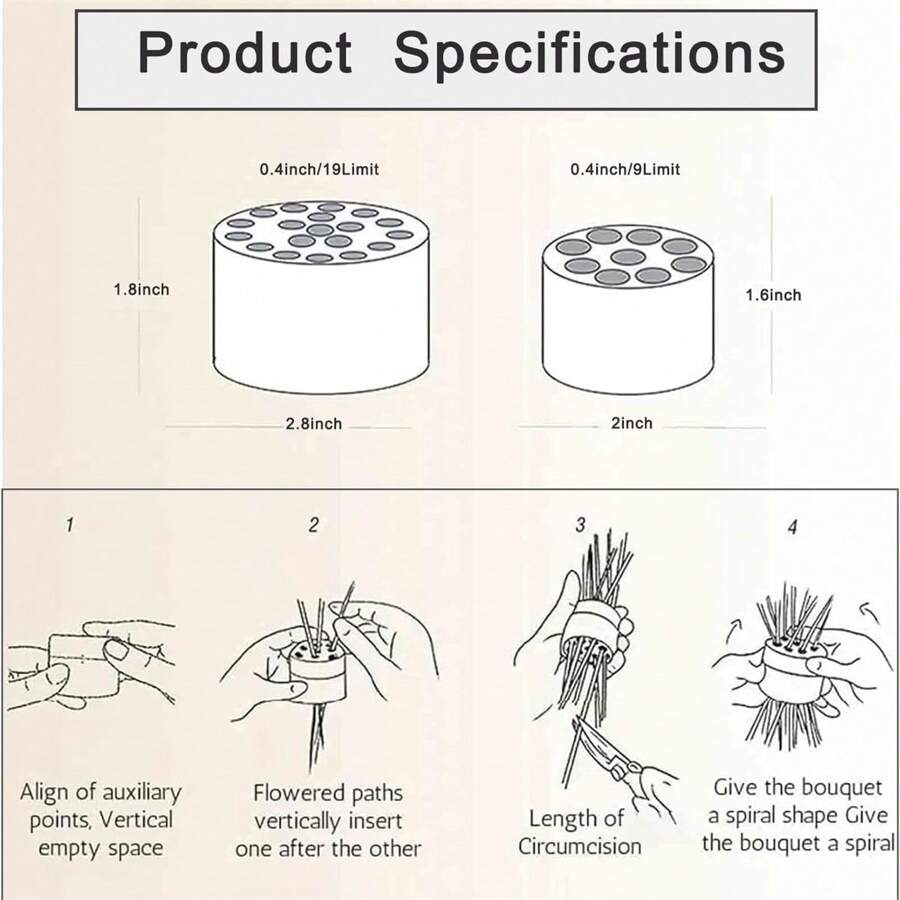 Spiral Ikebana Stem Holder, Spiral Stem Holder For Vases, Spiral Flower ...