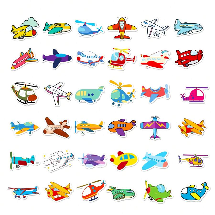 100pcs Transportation Vehicles Sticker Pack,Vinyl Waterproof Stickers ...