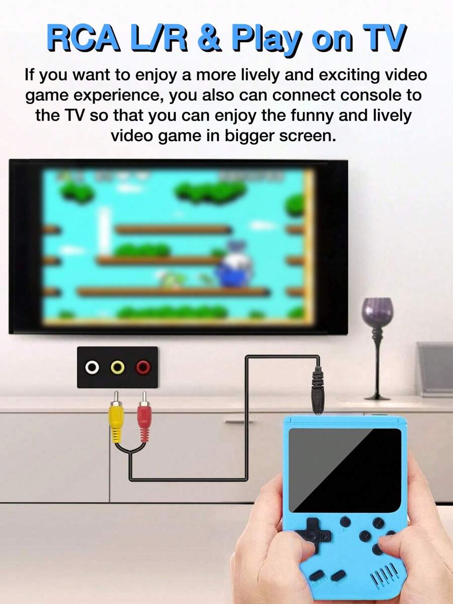 2.4 Inch Lcd Screen Retro Video Game Console Built-In 400 In Handheld ...